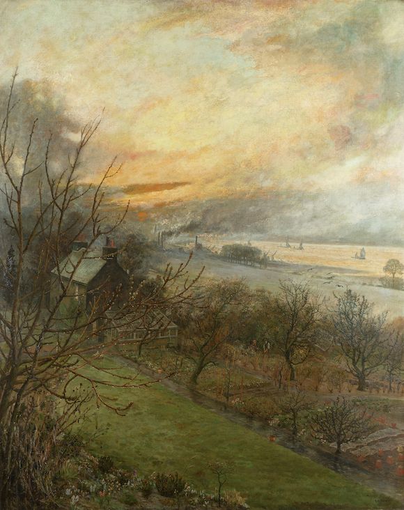 Bonhams : George Cochrane Kerr (British, exh. 1880-1907) The River ...