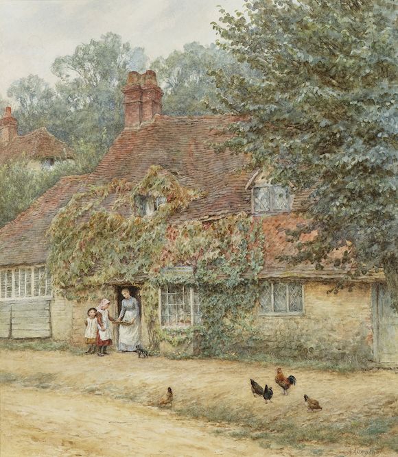 Bonhams : Helen Allingham R.W.S. (British, 1848-1926) The Fish Shop ...