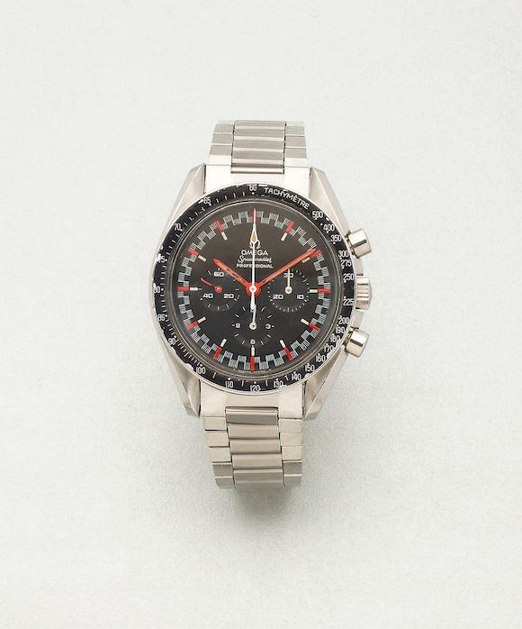 Bonhams : Omega. An unusual gents stainless steel chronograph ...