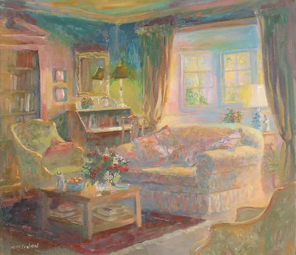 Bonhams : William Ireland (British, 20th Century) Evening Light ...