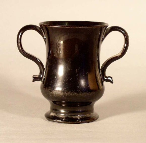 Bonhams : A Jackfield type loving cup, late 18th Century,