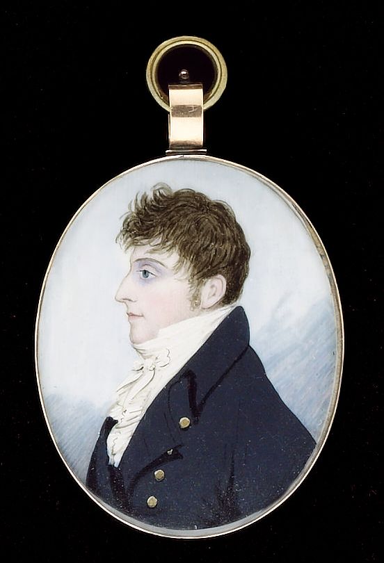 Bonhams : Frederick Buck, A Gentleman, profile to the left, wearing ...