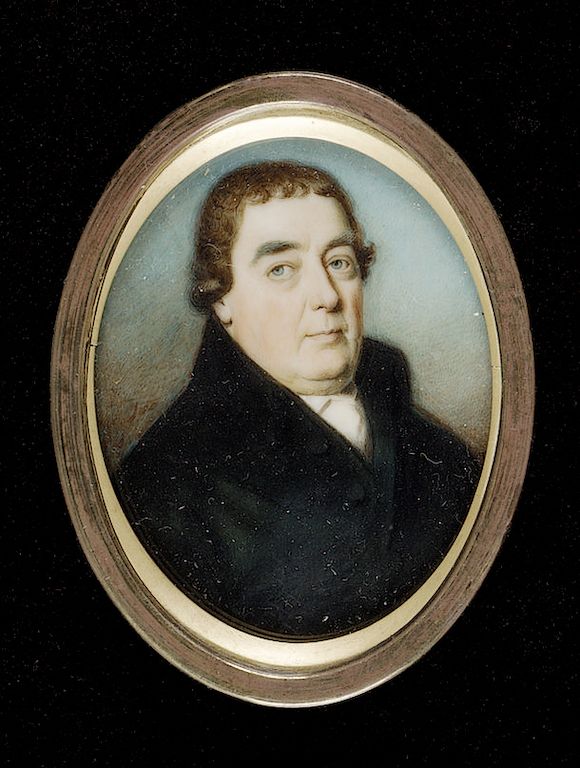 Bonhams : Thomas Hazlehurst, A Gentleman, wearing black coat and white ...