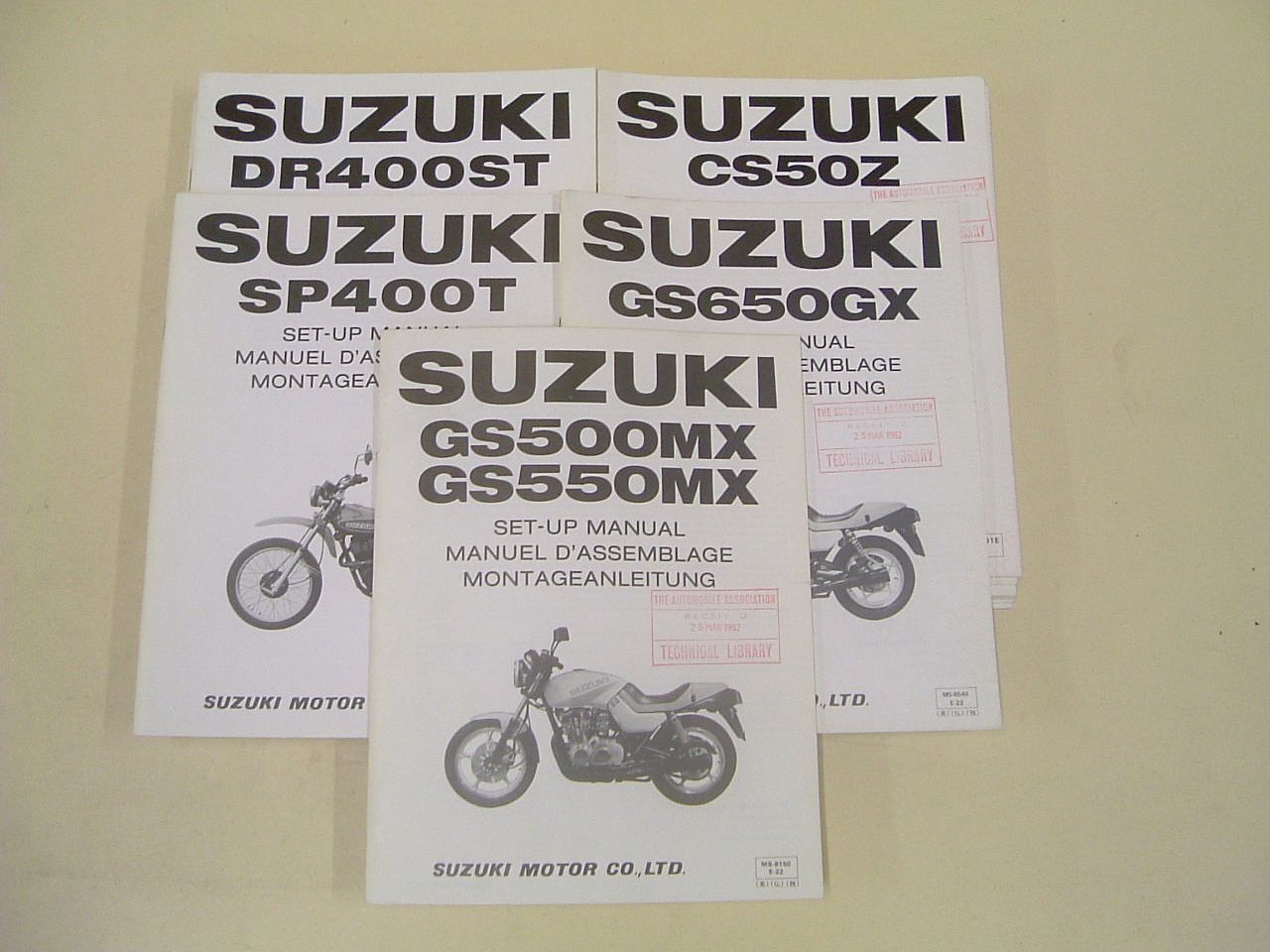 Bonhams Cars : Suzuki set up manuals,