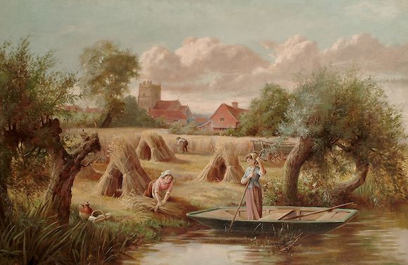 Bonhams : William Perring Hollyer (British, 1834-1922) Haymakers, 23 3/ ...