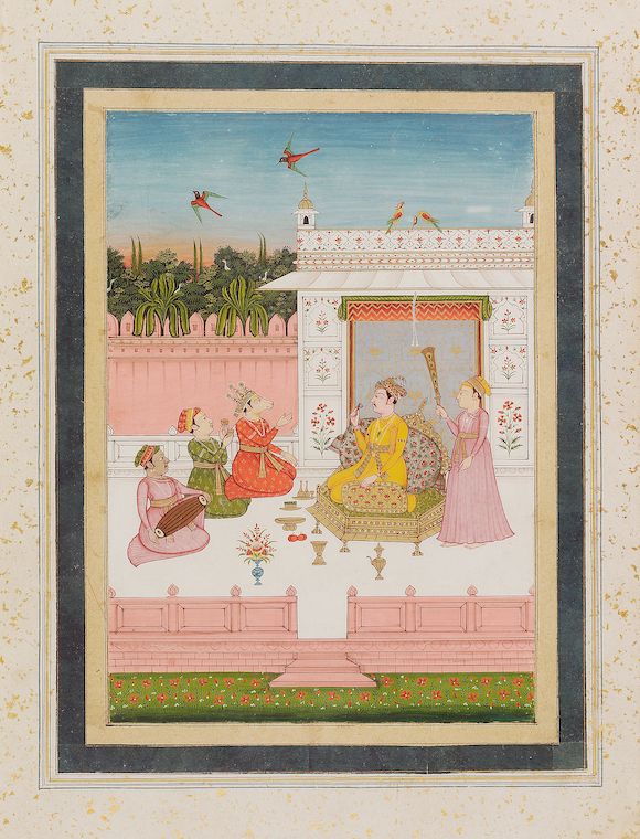 Bonhams : Sri Raga: a prince on a terrace listening to musicians ...