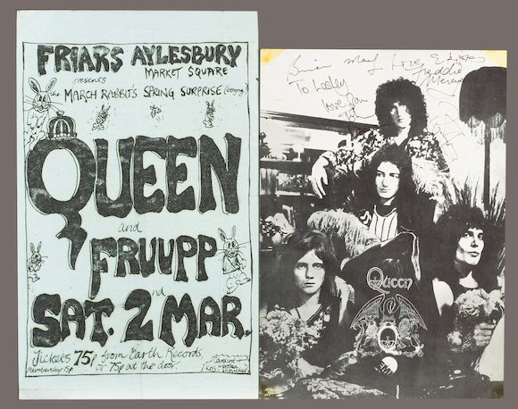 Bonhams : Two rare early Queen flyers, 1973/74,
