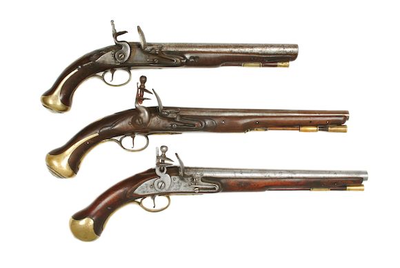 Bonhams : A Rare 14-Bore George II Light Dragoon Flintlock Holster Pistol