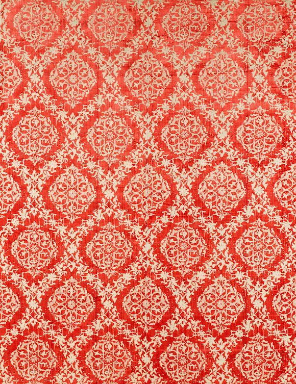 Bonhams : A large Ottoman velvet Panel Turkey, 19th Century