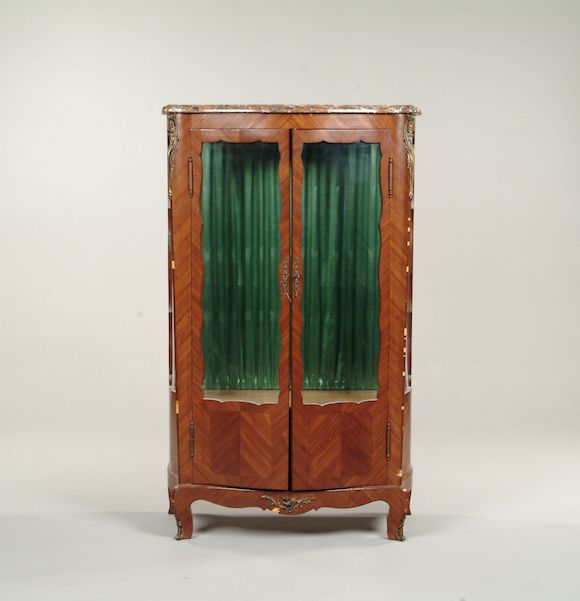 Bonhams : A 20th century kingwood and brass metal mounts display cabinet