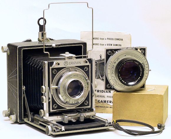 Bonhams : Meridian 4 x 5 inch Press camera, model 45B circa 1947 and ...
