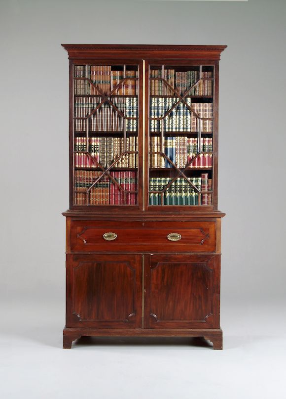 Bonhams : A late Victorian mahogany secretaire bookcase