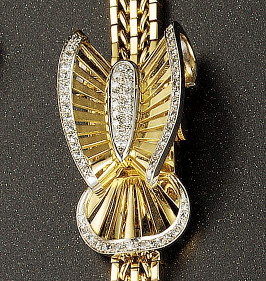 Bonhams : Rolex. A lady's 18ct gold and diamond set concealed dial ...