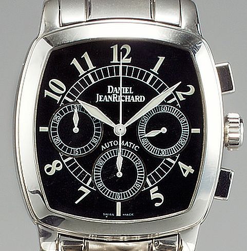 Bonhams : Daniel Jean Richard. A large gents stainless steel automatic ...