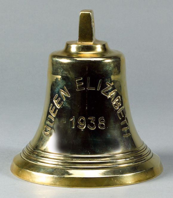 Bonhams : A Ship's Bridge Bell, RMS QUEEN ELIZABETH 1938 9 1/4 x 10 1 ...