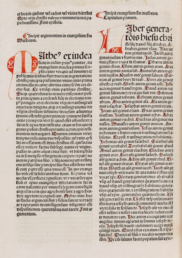Bonhams : BIBLE, in Latin [Biblia Latina]