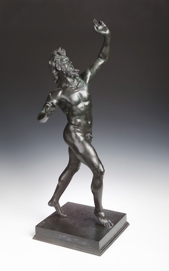 Bonhams : Pietro Masulli, Italian 19th Century, A bronze figure of Pan,