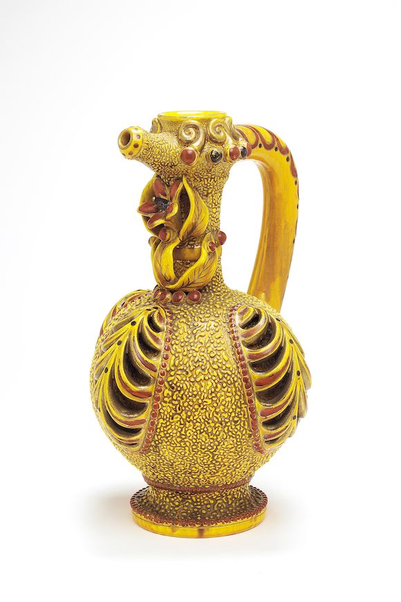 Bonhams : Zsolnay Pécs, circa 1885 An Unusual Pottery Ewer