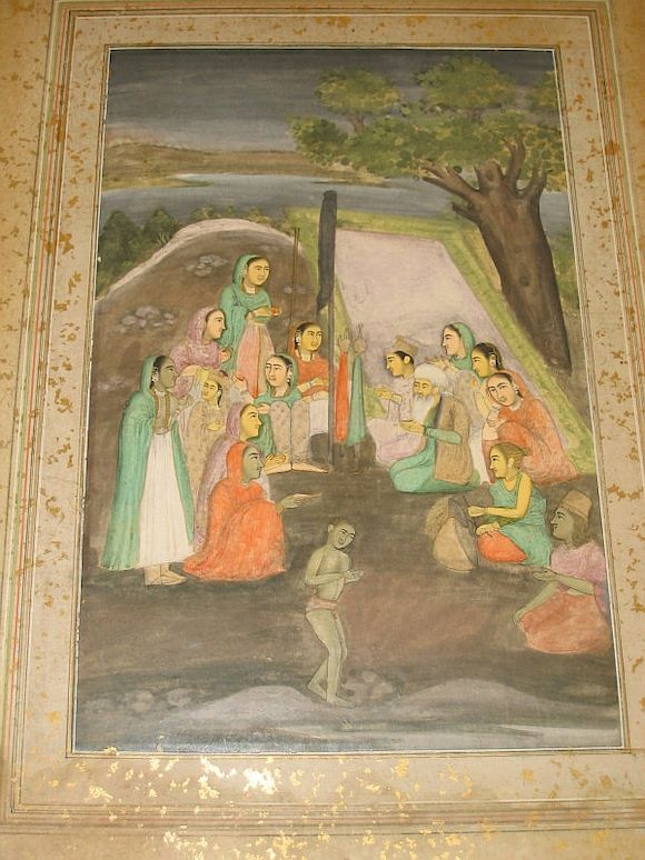 Bonhams : A prince and his entourage visiting the shrine of an elderly ...