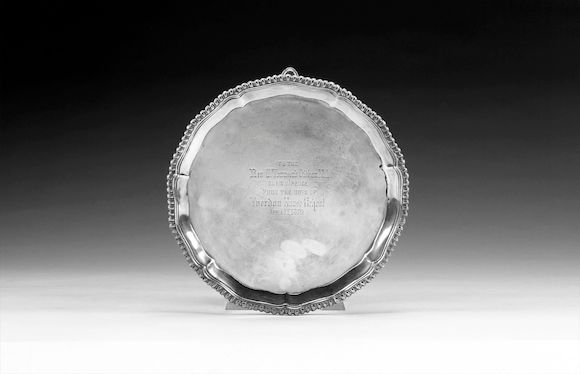 Bonhams : A George III Scottish silver shaped circular salver, by ...