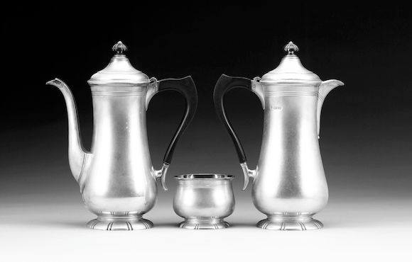 Bonhams : A silver coffee service, by Wakely & Wheeler, retailed stamp ...
