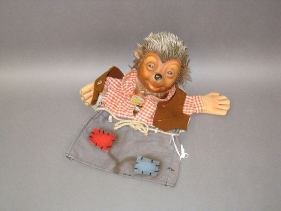 Bonhams : Steiff 'Mecki' Hedgehog glove puppet, German 1950's