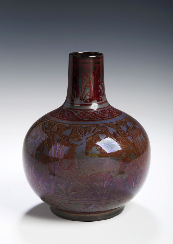 Bonhams : Richard Joyce, circa 1915, A Pilkingtons lustre vase,