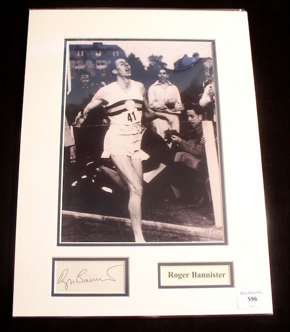 Bonhams : Roger Bannister four minute mile,