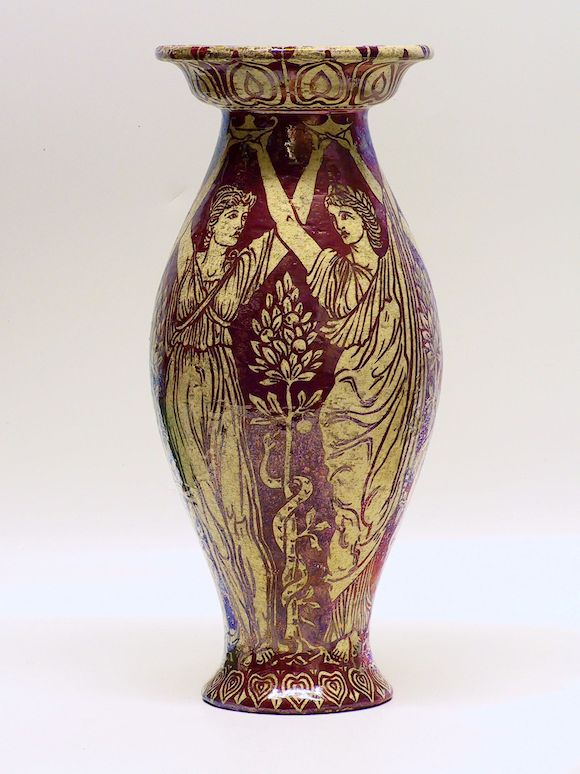 Bonhams : Walter Crane for Maw & Co, circa 1890 A Lustre Ware Vase