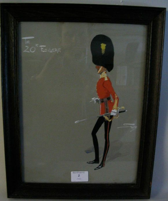 Bonhams : 'Snaffles' "The 20th Fusiliers", a standing Officer of the ...