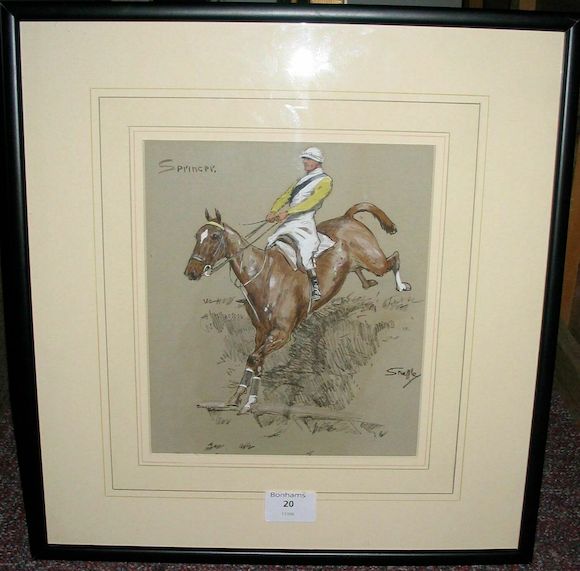 Bonhams : 'Snaffles' "Springer" Circa 1911, titled in watercolour ...