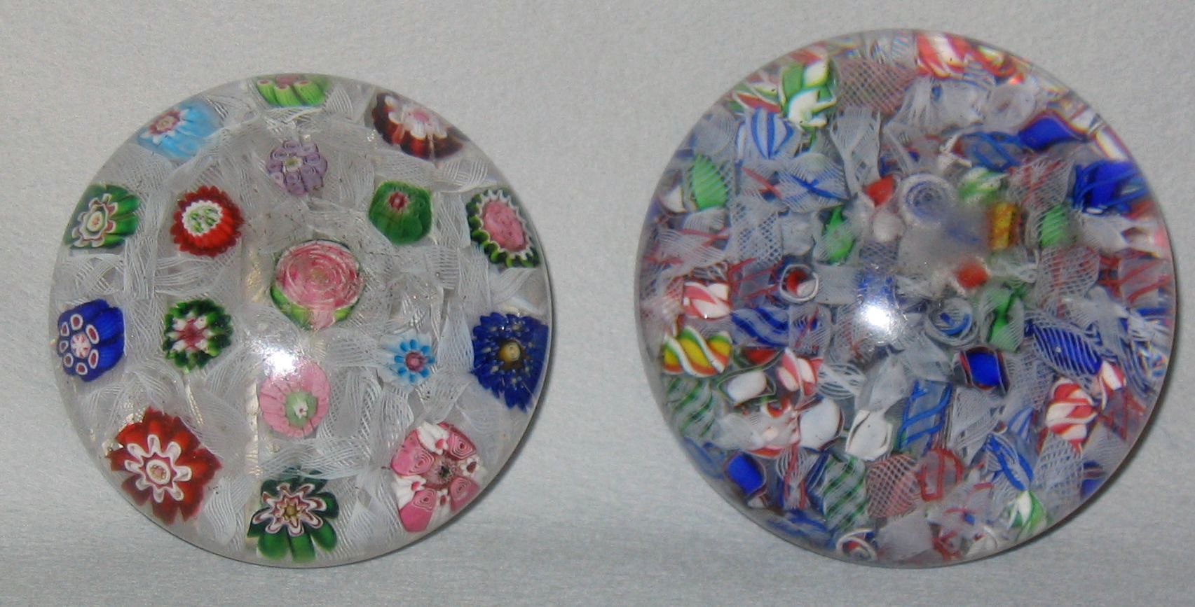 Two Clichy spaced millefiori 'chequer' paperweights, circa 1850 ...