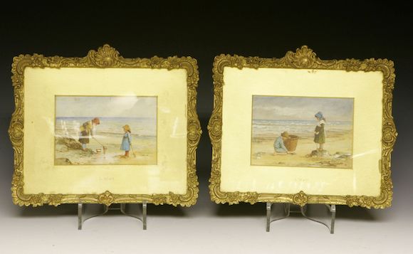 Bonhams : Linnie Watt (19thc) Crab catching