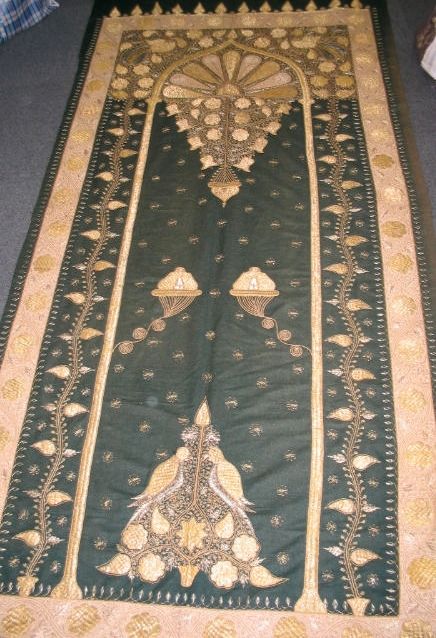 Bonhams : A large silk and metal-thread embroidered wool Panel India ...