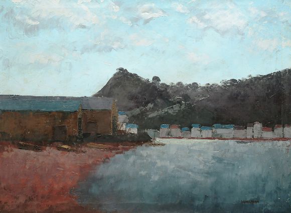 Bonhams : Harold Workman (British, 1897-1975) Buildings on the edge of ...