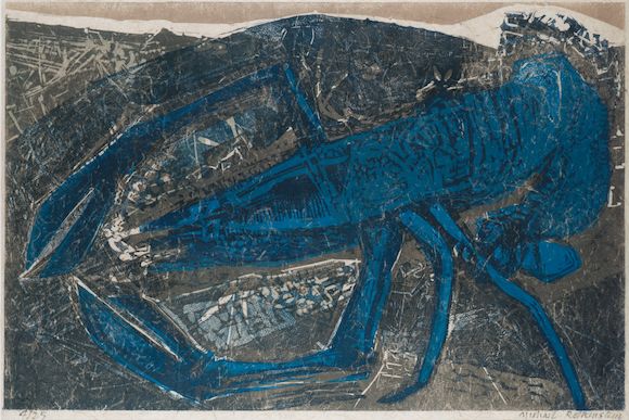 Bonhams : Michael Rothenstein Crayfish Linocut, printed in colours, on ...