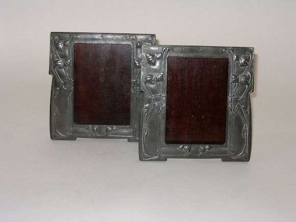 Bonhams : A rare pair of Liberty & Co. pewter photograph frames To a ...