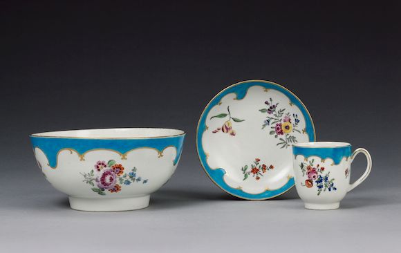 Bonhams : A Worcester slop bowl painted in the Giles workshop circa 1770