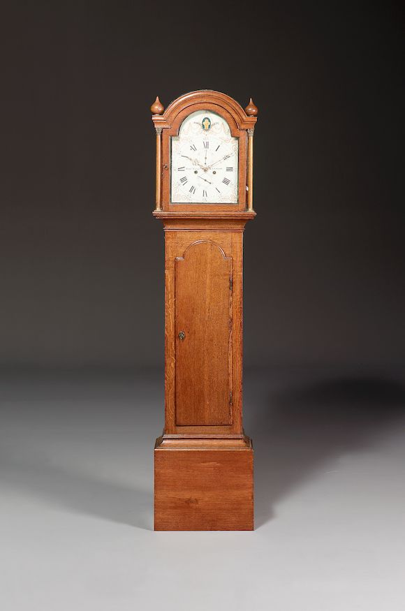 Bonhams : A late 18th century oak longcase clock with 'First Period ...