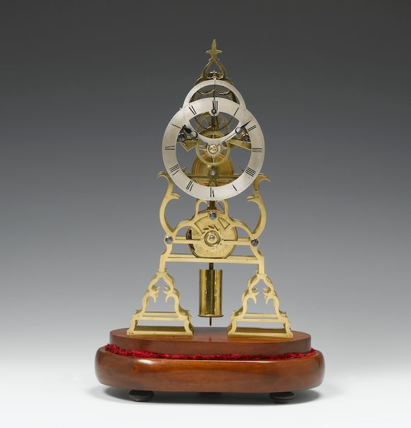 Bonhams : A second half of the 19th century skeleton timepiece with ...