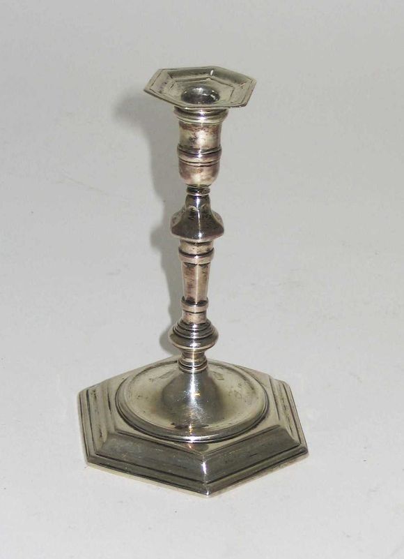 Bonhams : A Victorian 18th Century style taperstick By John Figg, 1861,