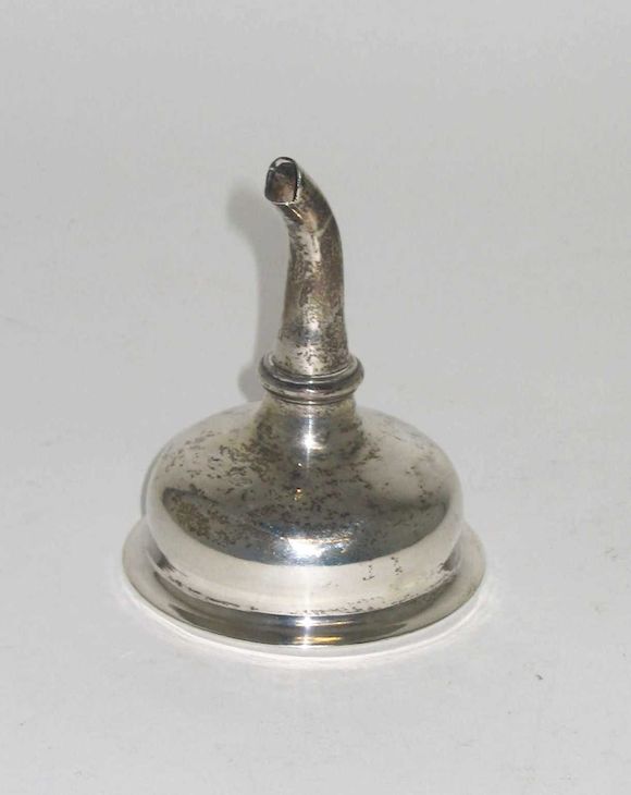 Bonhams : A late 18th Century Irish wine funnel Maker's mark W, Dublin ...