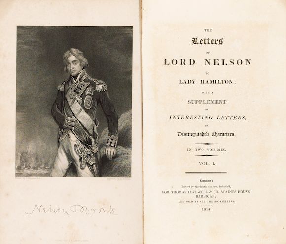 Bonhams : Horatio Nelson The Letters of Lord Nelson to Lady Hamilton; with a supplement..., 2 ...