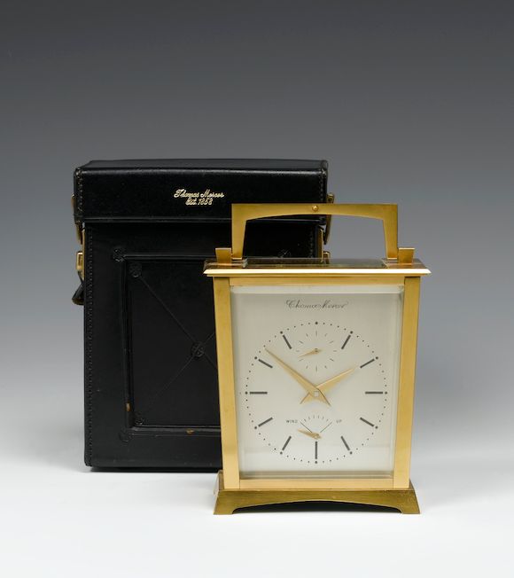Bonhams : An eight day gilt brass mantel chronometer carriage clock in ...