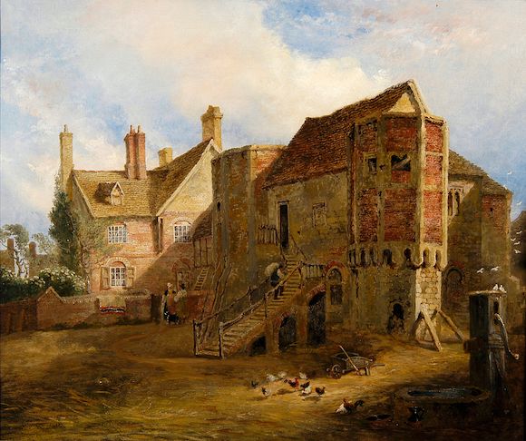 Bonhams : English School (mid-19th Century) Farmyard scene 51 x 61cm ...