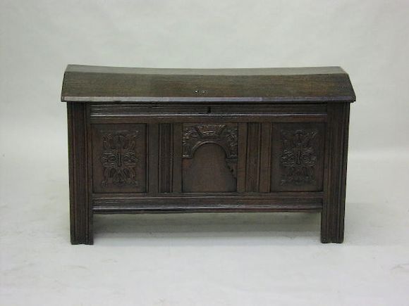 Bonhams : A late 17th Century domed oak coffer,