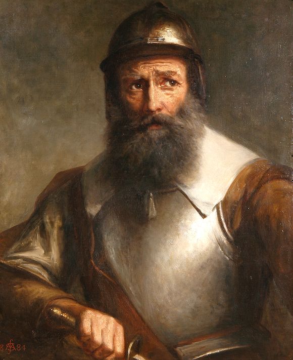 Bonhams : M.J.S. (c.1884) Head and torso portrait of King Edward III in ...