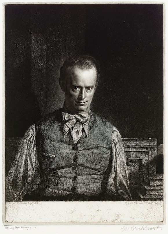 Bonhams : Gerald Leslie Brockhurst Henry Rushbury No.2 Etching, 1930 ...