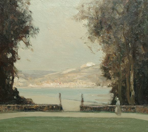 Bonhams : Vickers DeVille (British, 1856-1876) 'On the terrace', 44.3 x 48.8 cm (17 1/2 x 19 1/4 in)