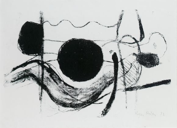 Bonhams : Roger Hilton Reclining Nude Lithograph, 1972, on wove, the ...